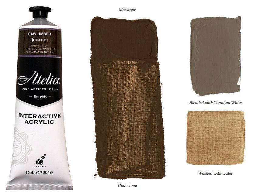 Chroma Atelier Interactive Artists Acrylic Raw Umber 80 ml | Jerry's ...