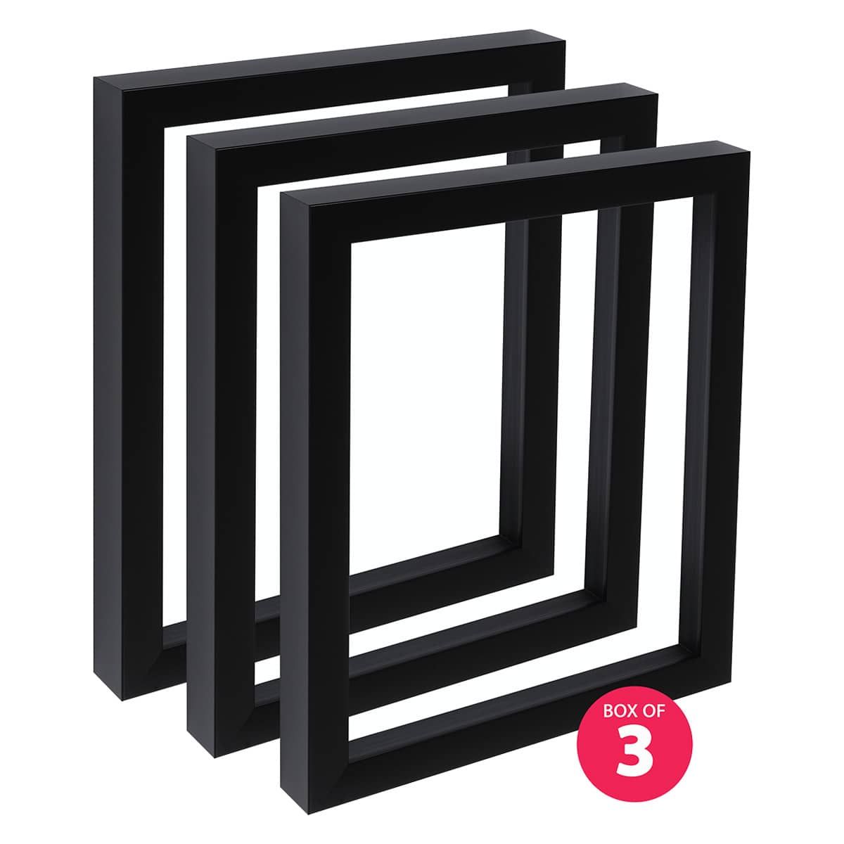 Gotham Black Deep Gallery Frame 12"x36" (Box of 3) | Jerry's Artarama