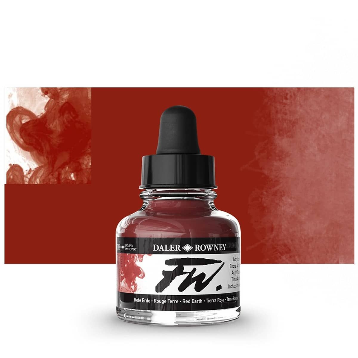 Daler-Rowney FW Acrylic Water-Resistant Artist Ink 1oz Red Earth ...