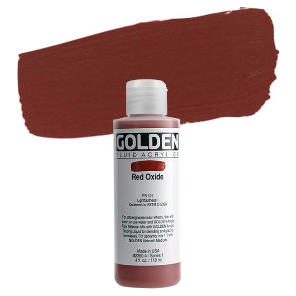 GOLDEN Fluid Acrylics Red Oxide 4 oz | Jerry's Artarama