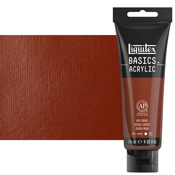 Liquitex Basics Acrylic Paint - Red Oxide, 4oz Tube | Jerry's Artarama