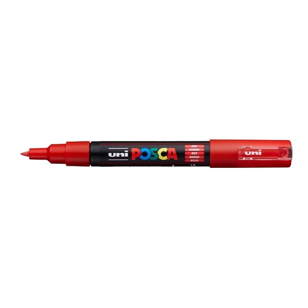 POSCA Acrylic Paint Marker - Red, X-Fine Tip (0.7-1 mm) | Jerry's Artarama
