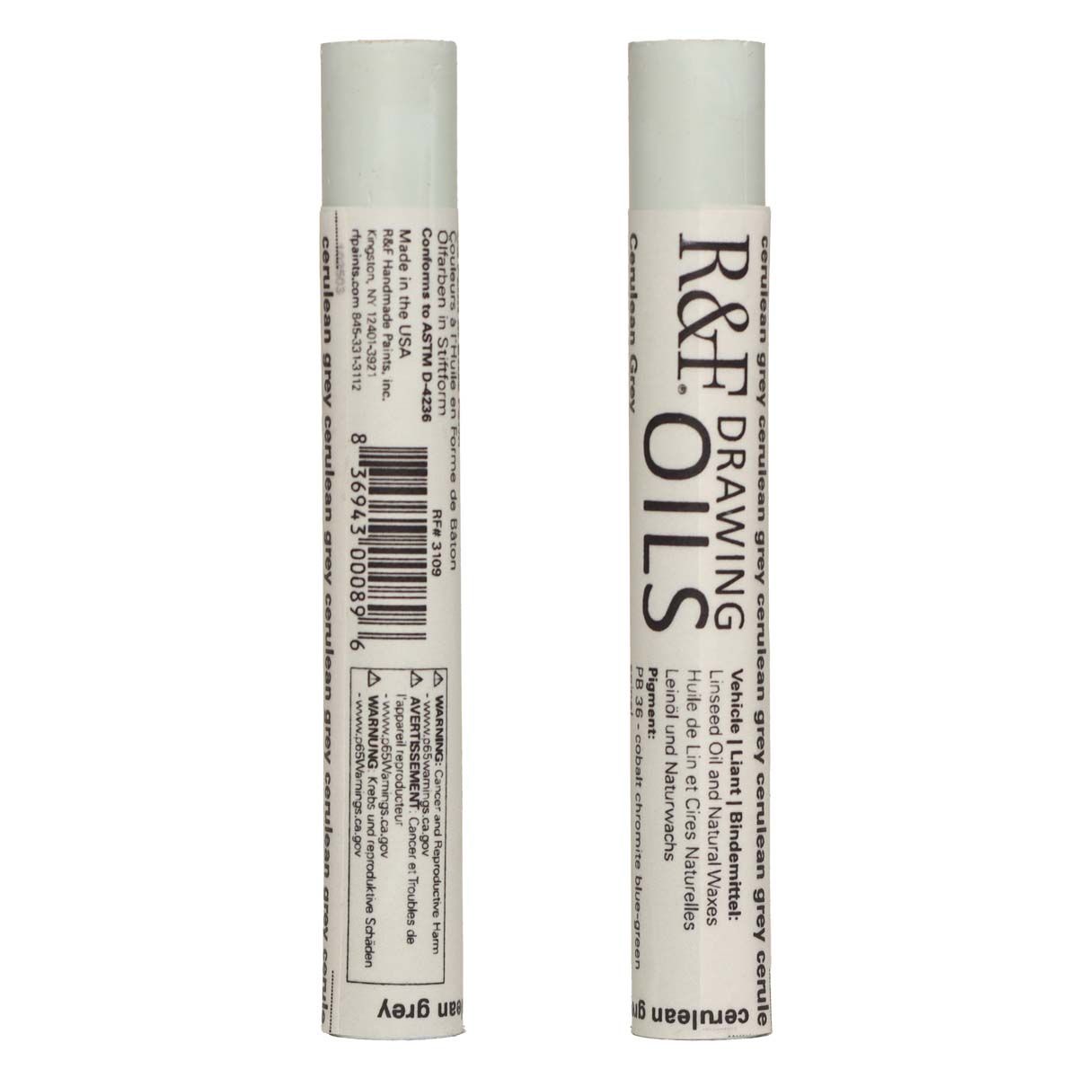 R&F Drawing Oil Stick - Cerulean Grey, 12 ml | Jerry's Artarama