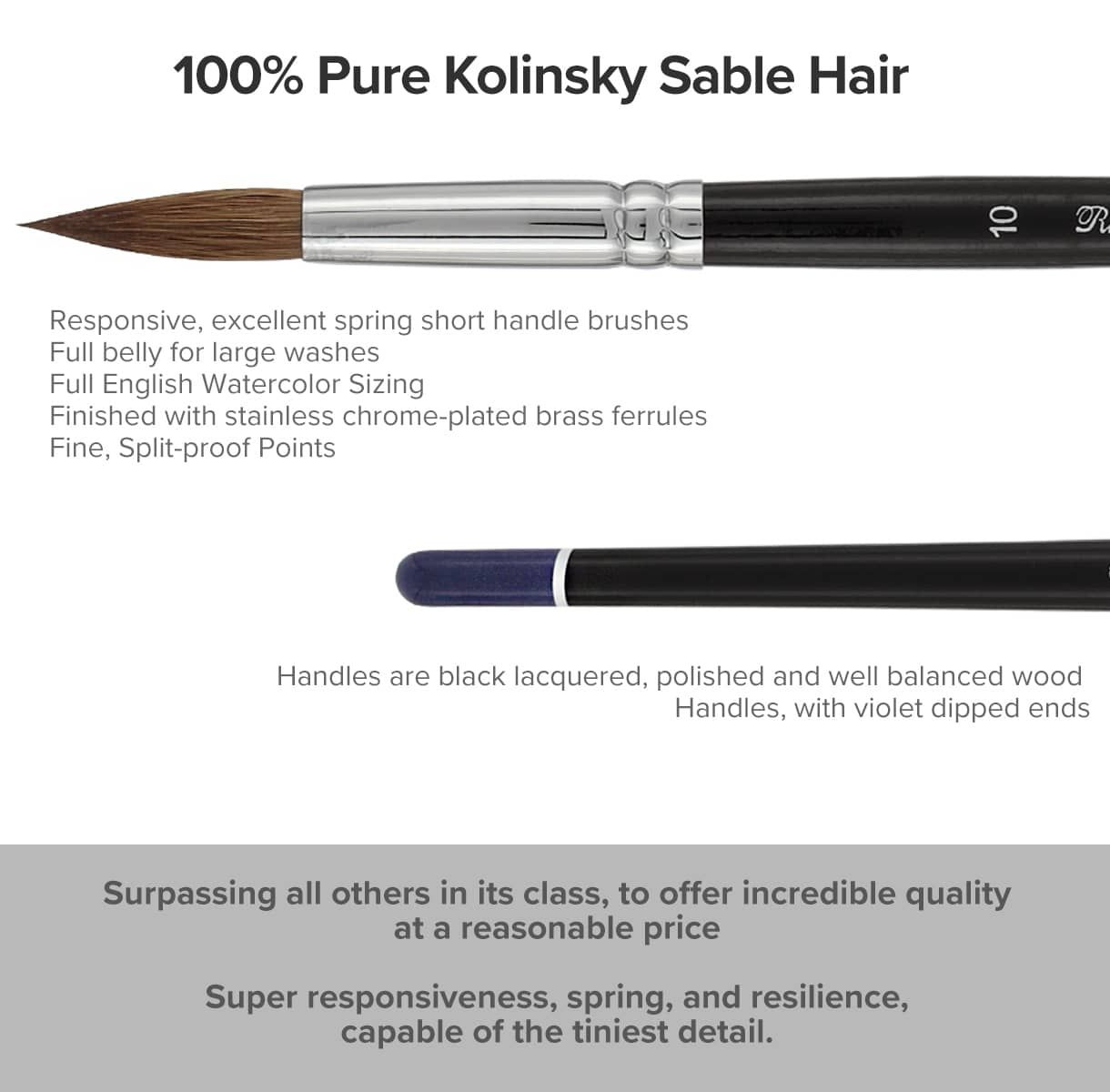 Creative Mark Rhapsody Kolinsky Sable Brush Round #4 | Jerry's Artarama