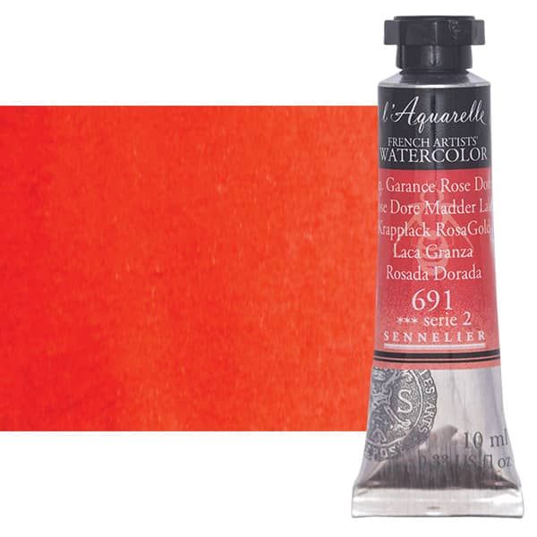 Sennelier l'Aquarelle Artists Watercolor - Rose Dore Madder Lake, 10ml ...