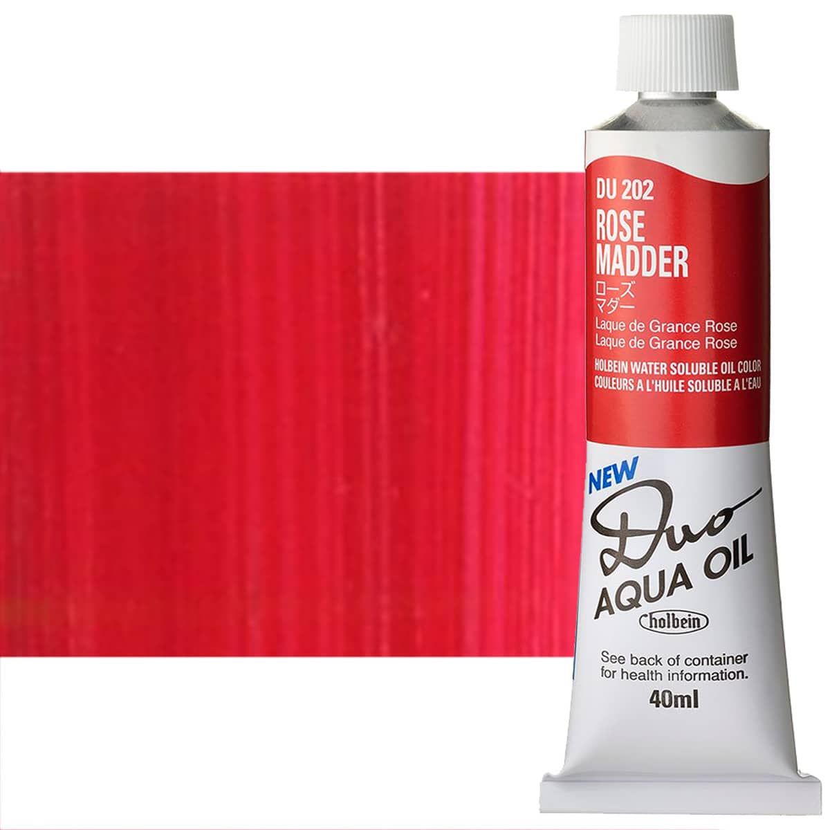 Holbein Duo Aqua Water-Soluble Oil Color 40 ml Tube - Rose Madder ...