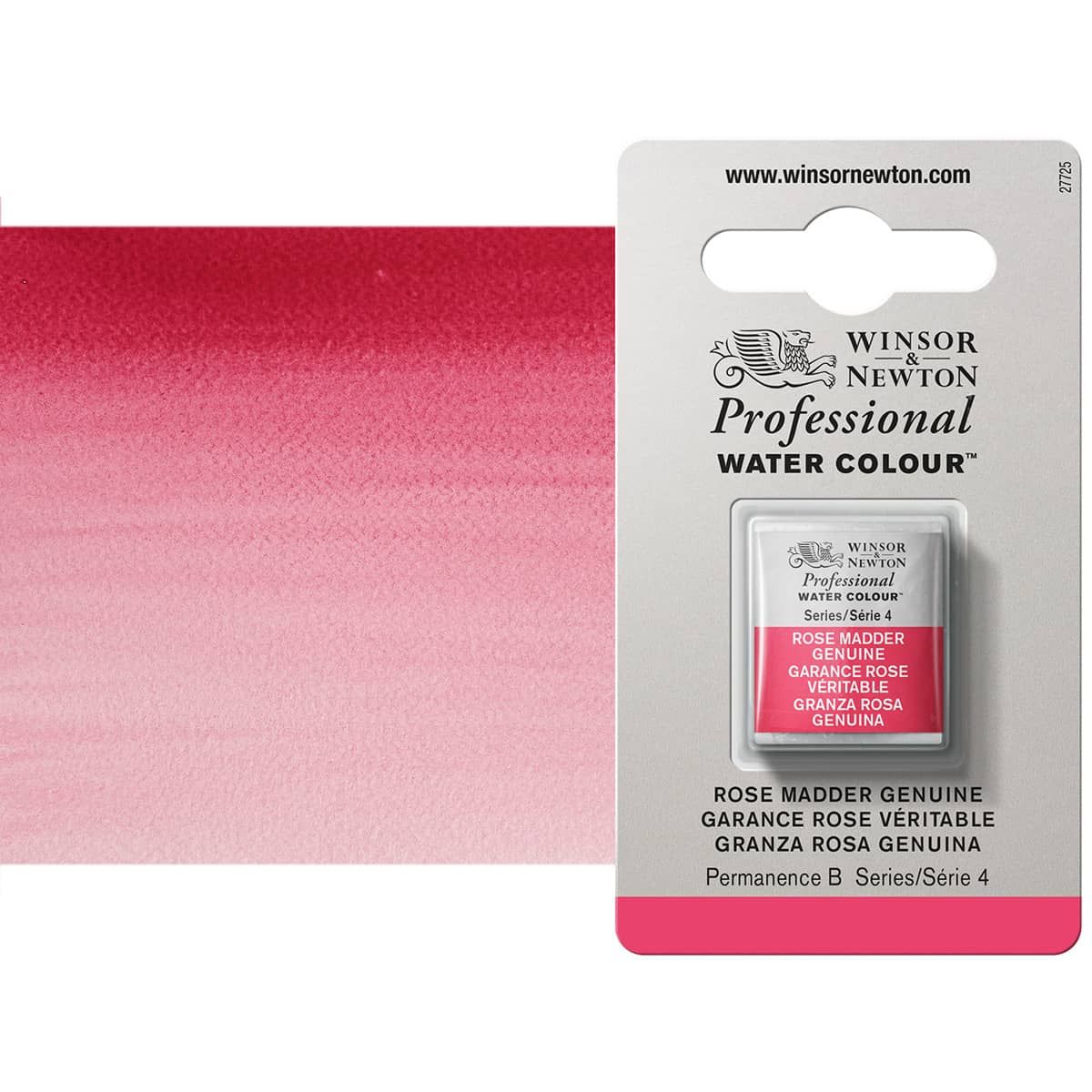 Winsor & Newton Professional Watercolor Half Pan - Rose Madder Genuine ...