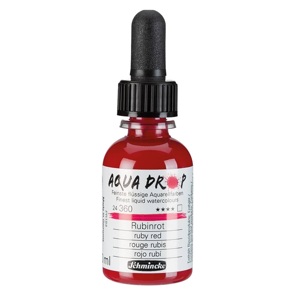 Schmincke Aqua Drop Liquid Watercolor 30ml Ruby Red | Jerry's Artarama