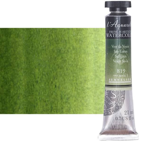 Sennelier l'Aquarelle Artists Watercolor - Sap Green, 10ml Tube | Jerry ...