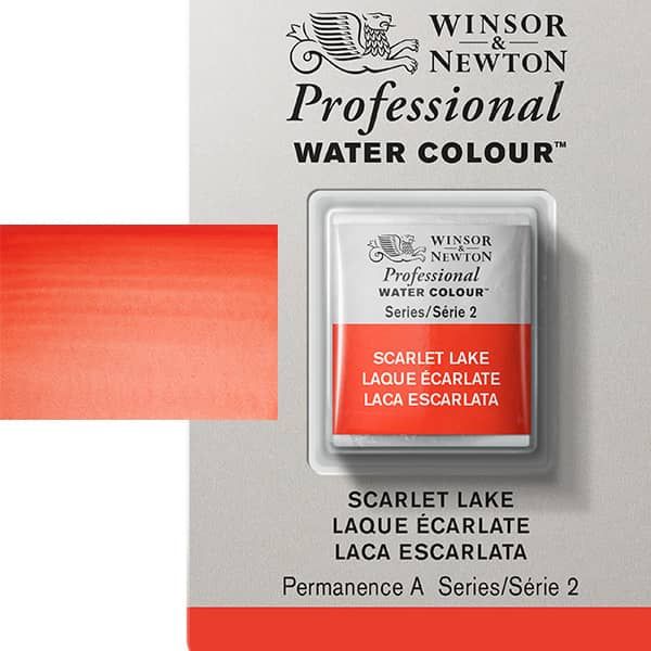 Winsor & Newton Professional Watercolor Half Pan - Scarlet Lake | Jerry ...