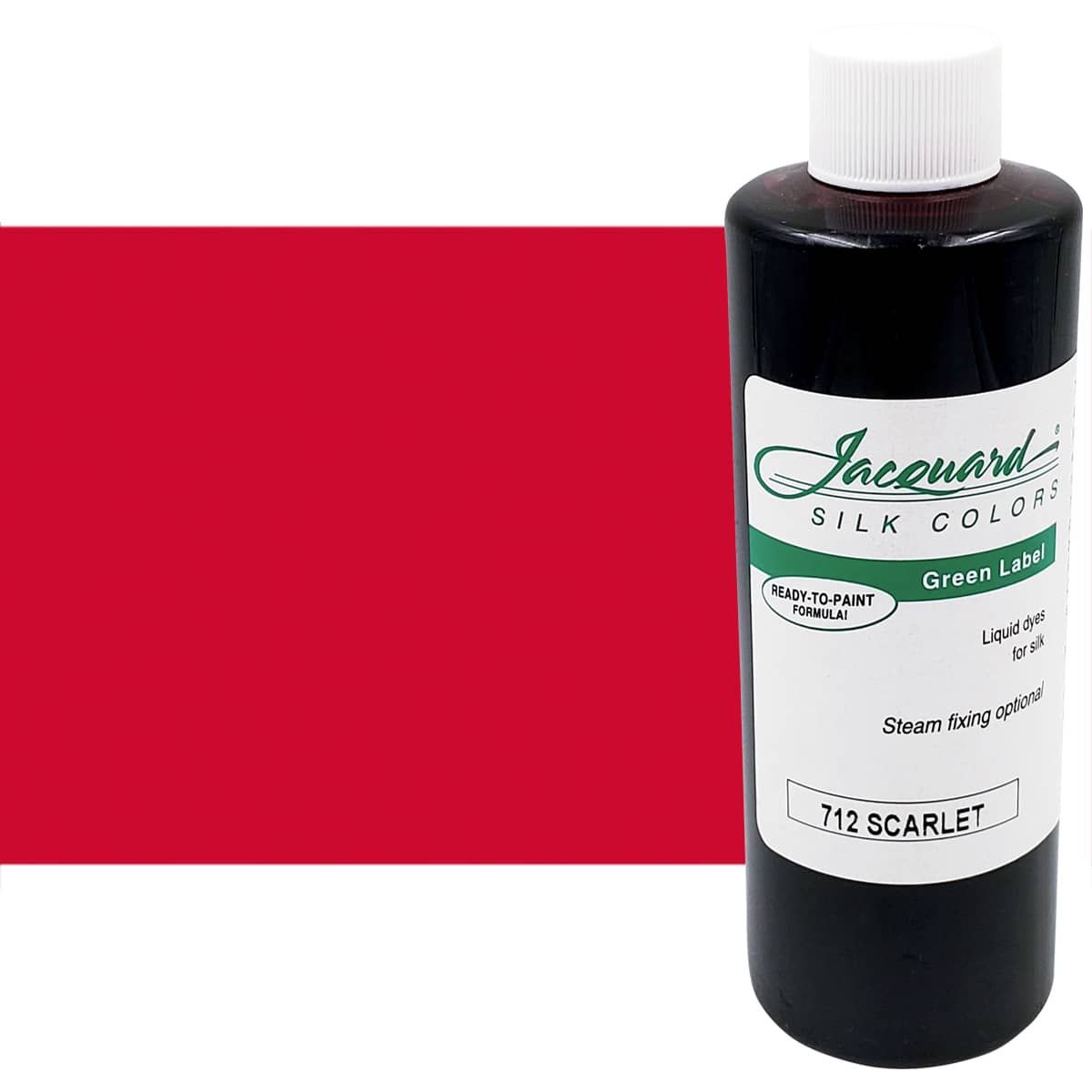 Jacquard Silk Color - Scarlet Red, 250ml Bottle | Jerry's Artarama