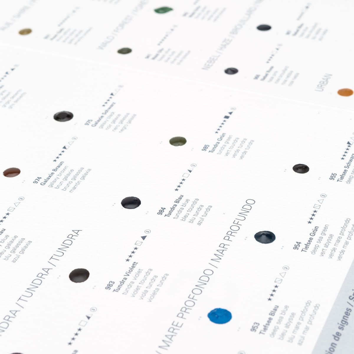 Schmincke Horadam Super Granulating Watercolor 50 Color Dot Card ...