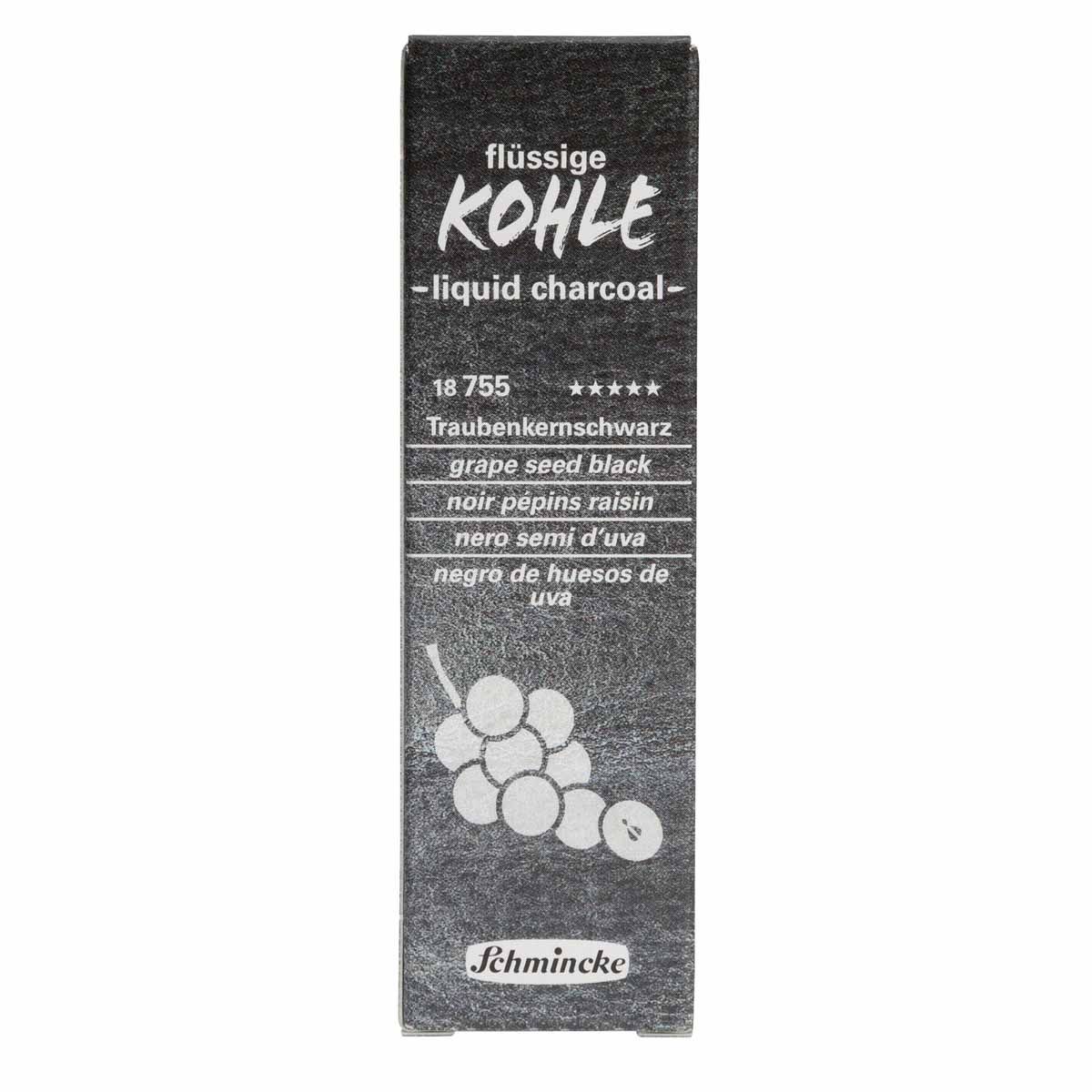 Schmincke Liquid Charcoal 15ml Grape Seed Black | Jerry's Artarama