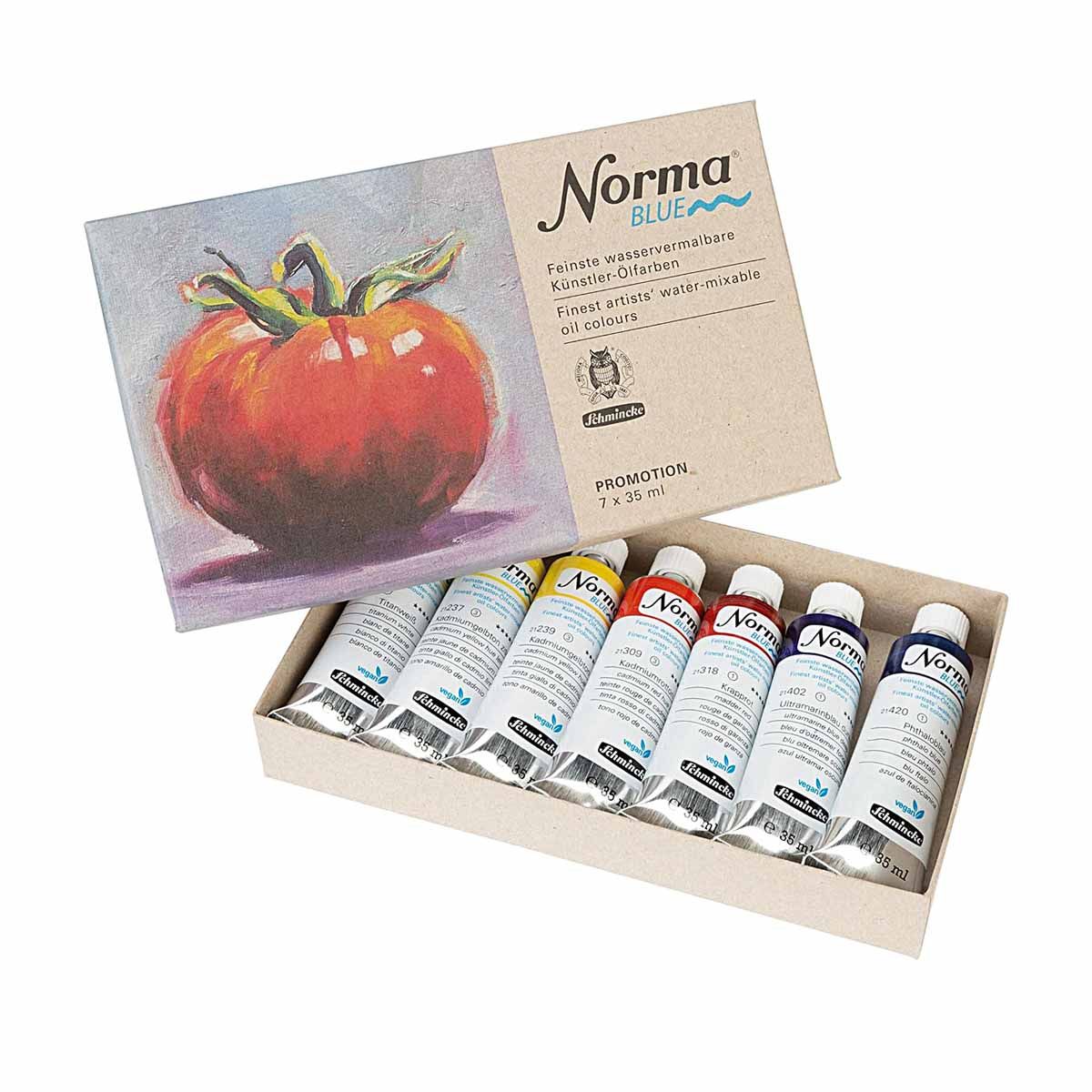 Norma Blue Water-Mixable Oil Daily Painting Set of 7, 35ml Tube | Jerry ...