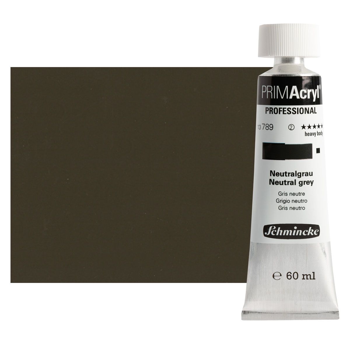 Schmincke PRIMAcryl Professional Heavy Body Acrylic - Neutral Grey, 60 ...