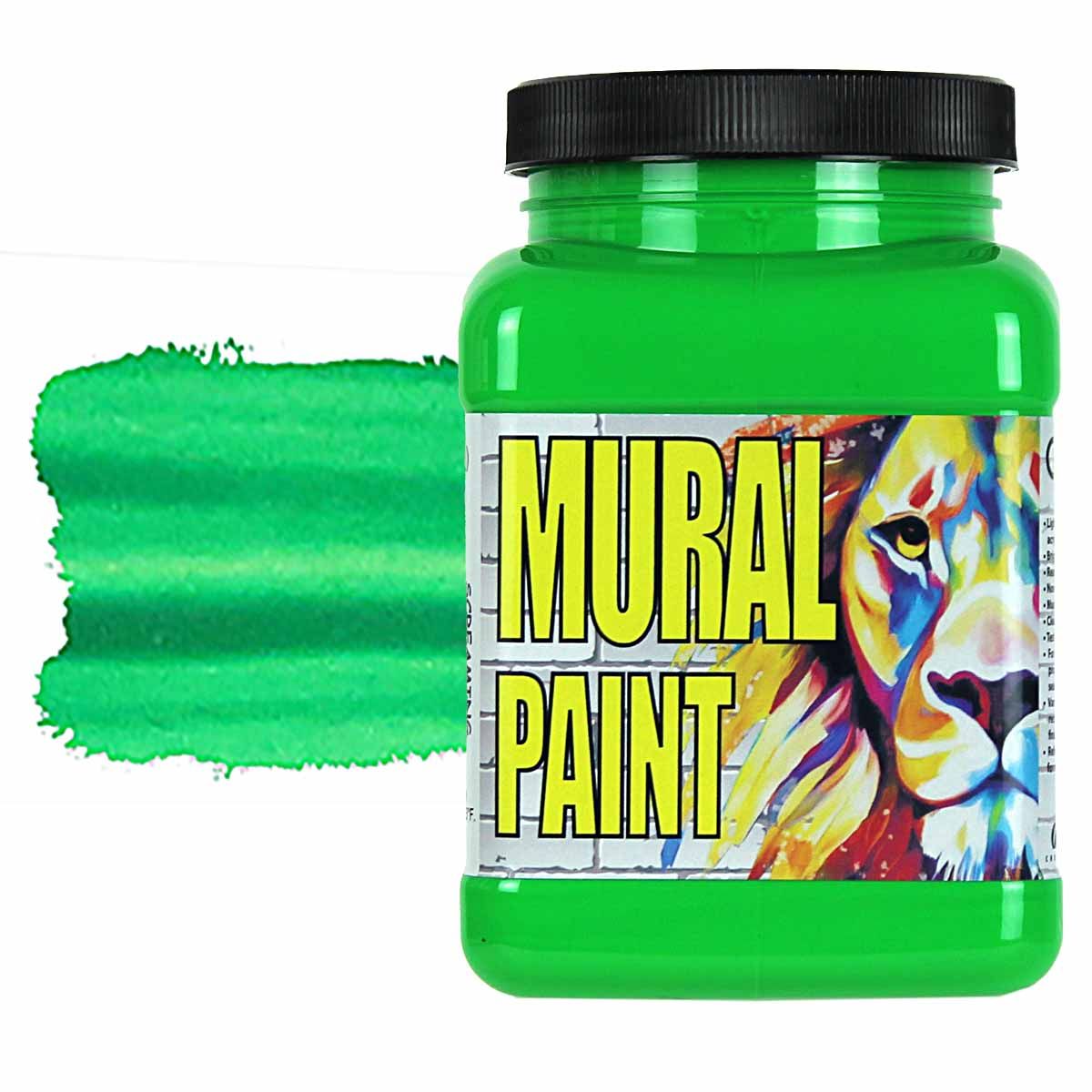 Chroma Acrylic Mural Paint - Screaming Green (Neon Green), 16oz | Jerry ...