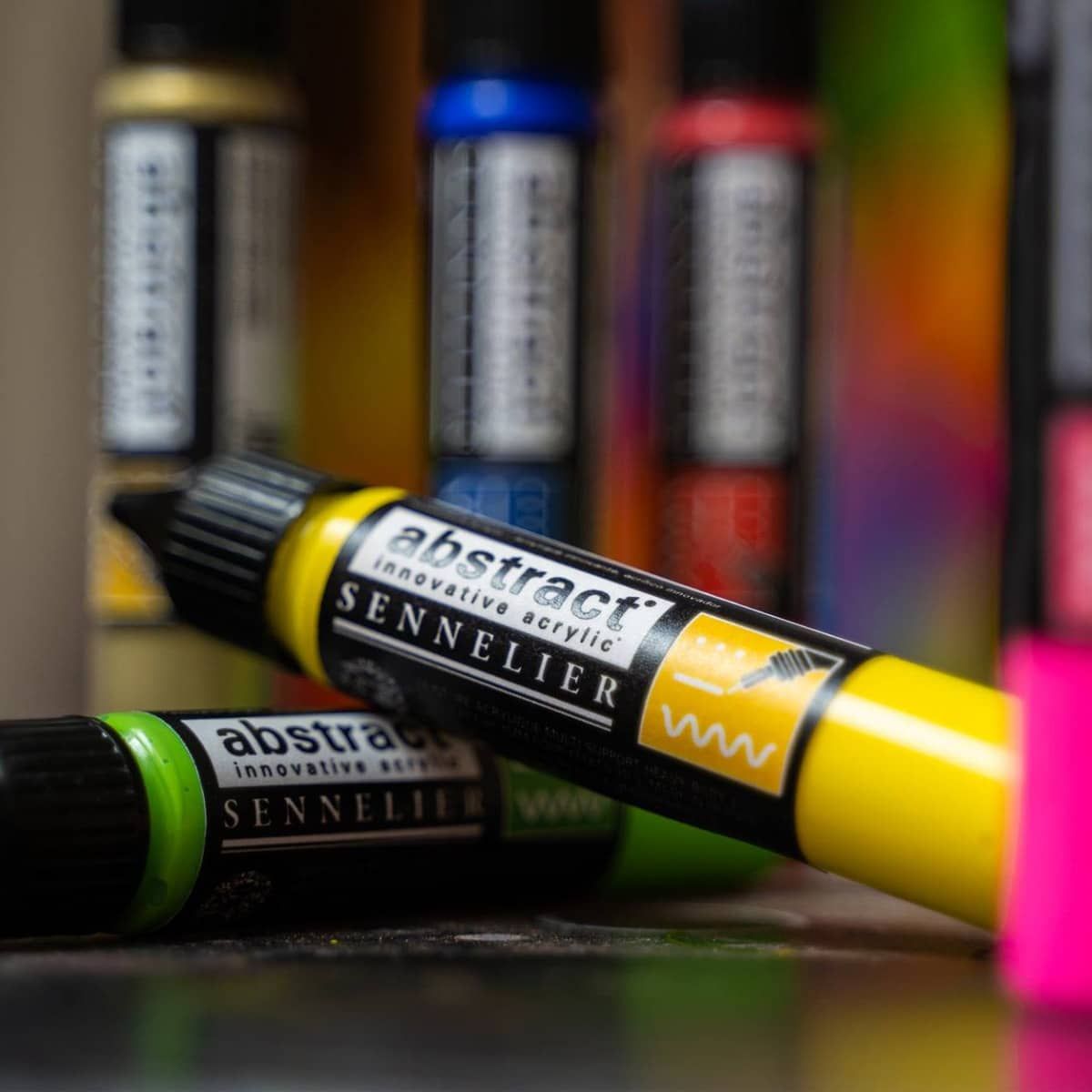 Sennelier Abstract Acrylic 3D Liner Metallic Colors Set of 5, 27ml ...