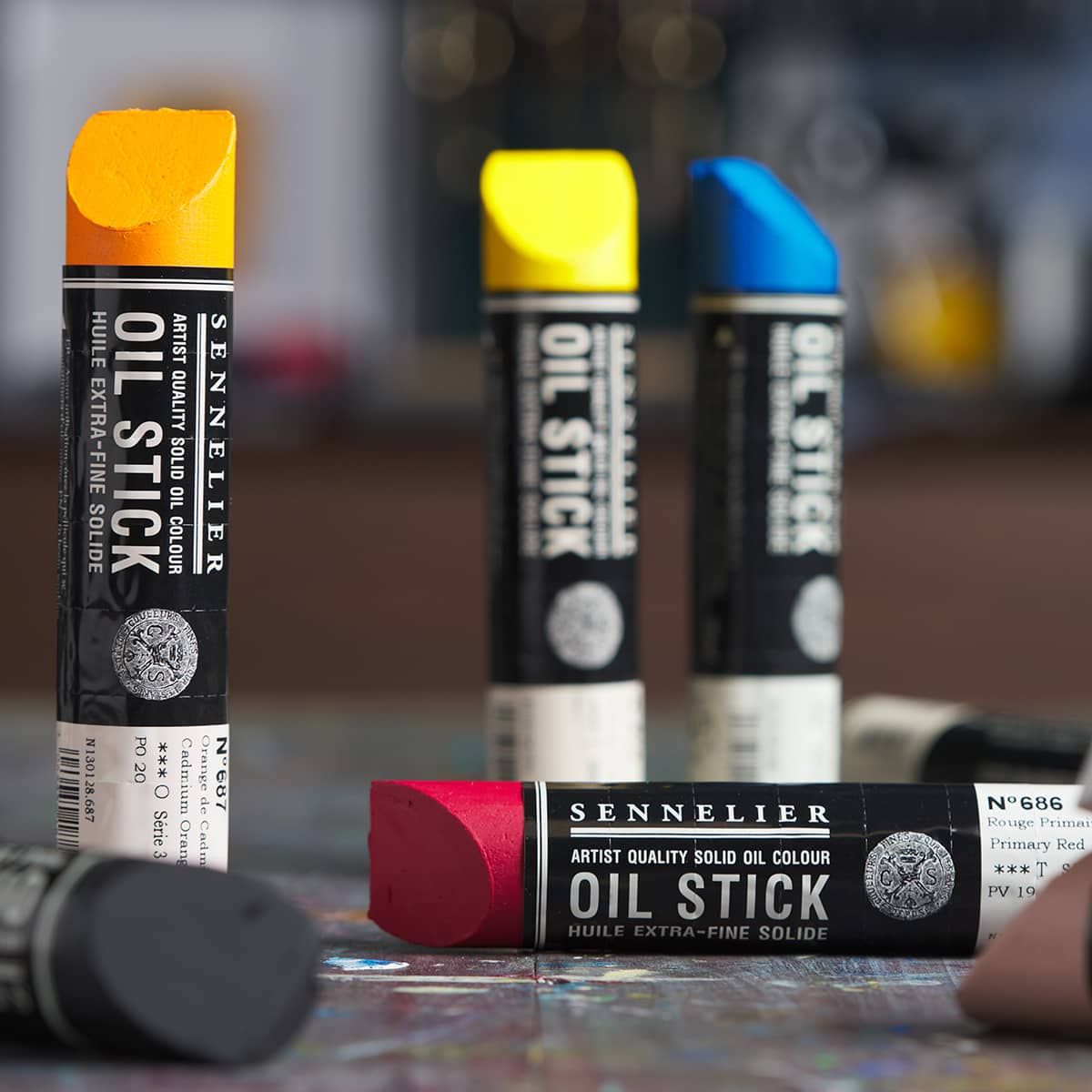 Sennelier Giant Solid Oil Stick - Mars Black, 96ml | Jerry's Artarama