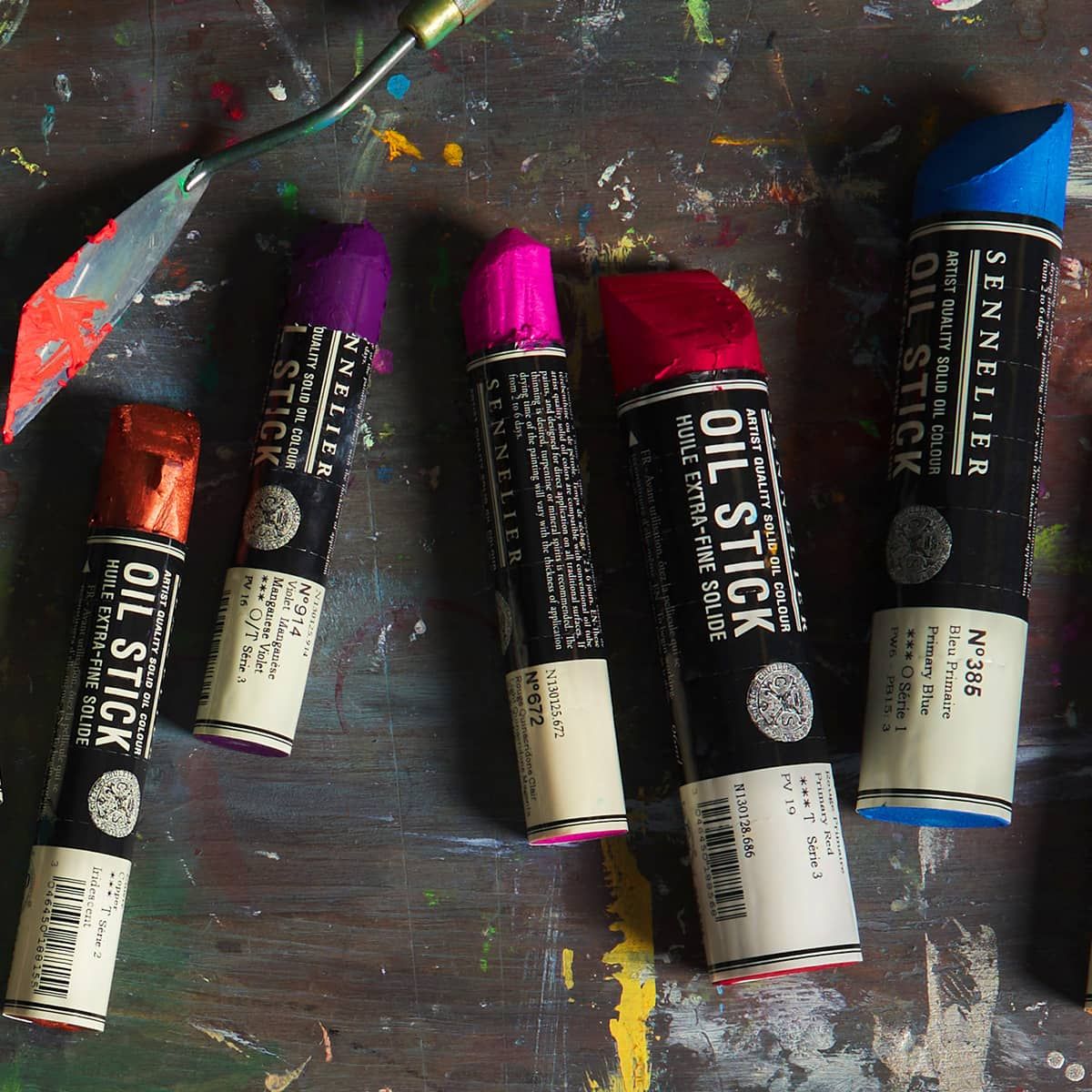 Sennelier Mini Oil Stick Set of 6 Light Portrait Colors | Jerry's Artarama