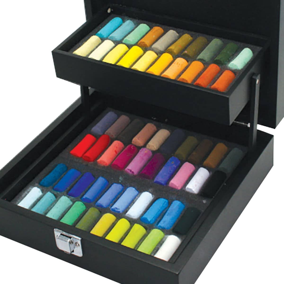 Sennelier Extra Soft Pastel Black Wood Box Set Half Sticks (Set of 60 ...