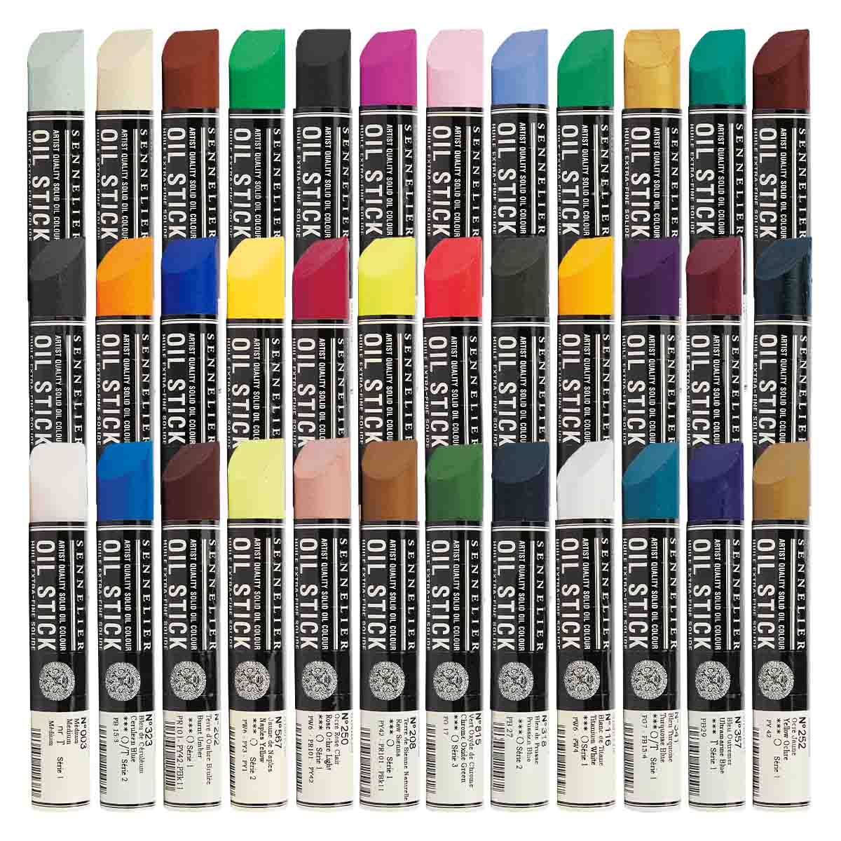 Sennelier Oil Painting Stick - Set of 36 Assorted Colors | Jerry's Artarama