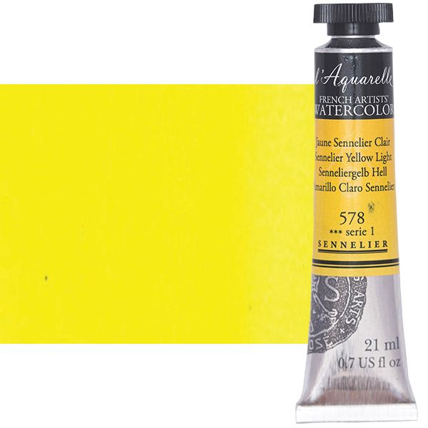 Sennelier l'Aquarelle Artists Watercolor - Sennelier Yellow Light, 21ml ...