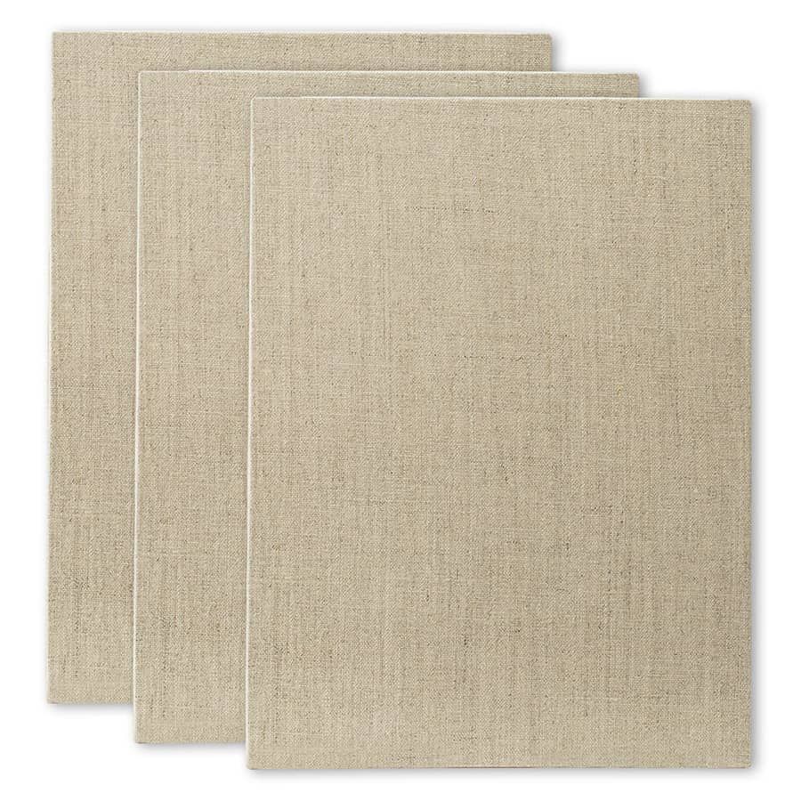 Senso Multi-Media Clear Primed, 8" x 10" Linen Panels (Pack of 3 ...