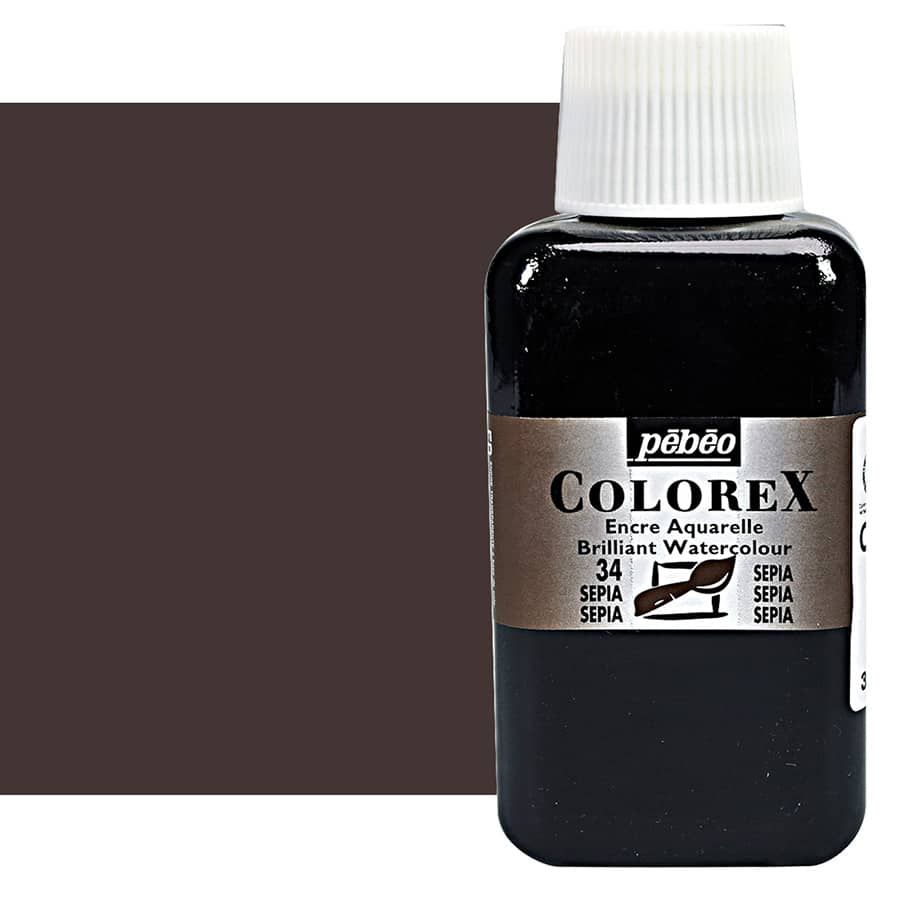 Pebeo Colorex Watercolor Ink Sepia, 250ml | Jerry's Artarama