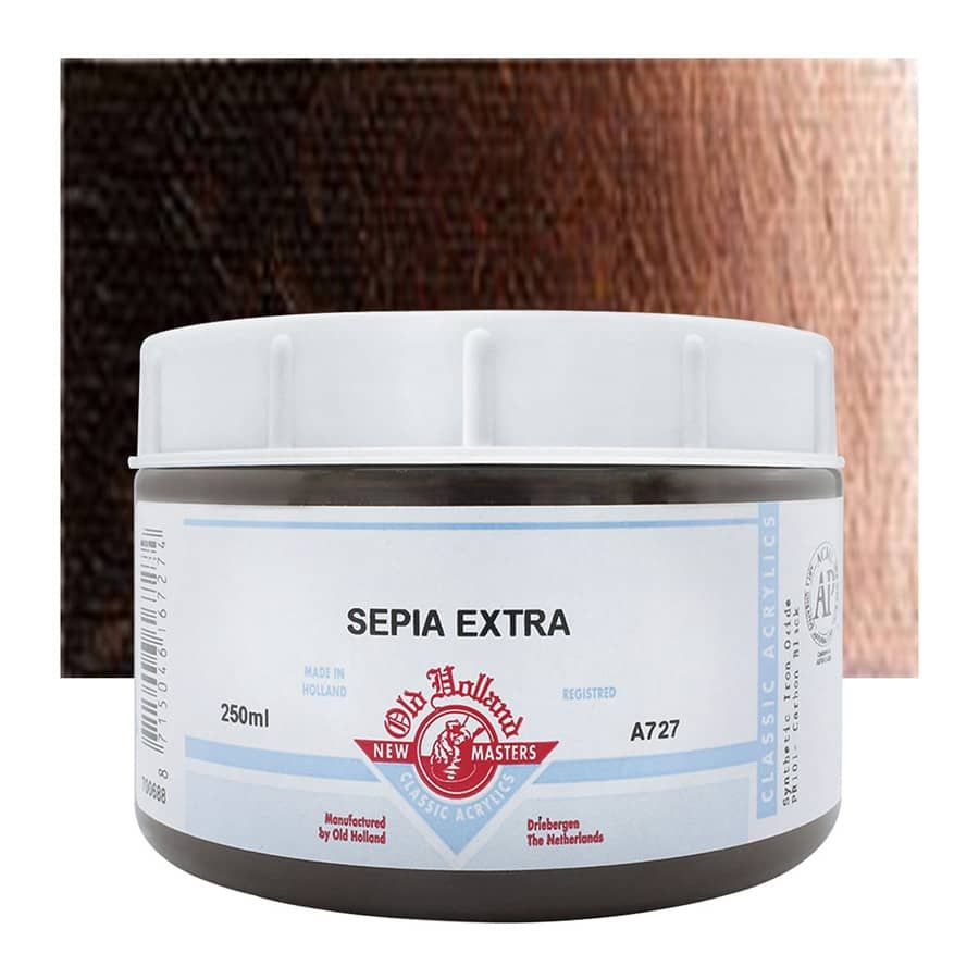 Old Holland New Masters Classic Acrylic Colors Sepia Extra 250 ml ...