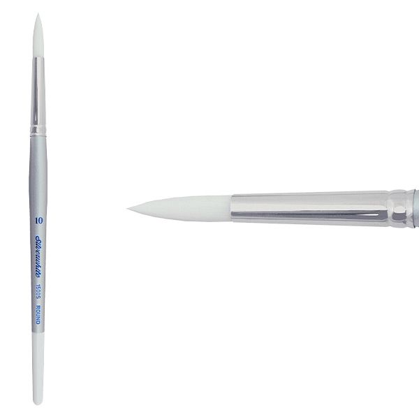 Silver Brush Silverwhite® Short Handle Brush Round #10 | Jerry's Artarama
