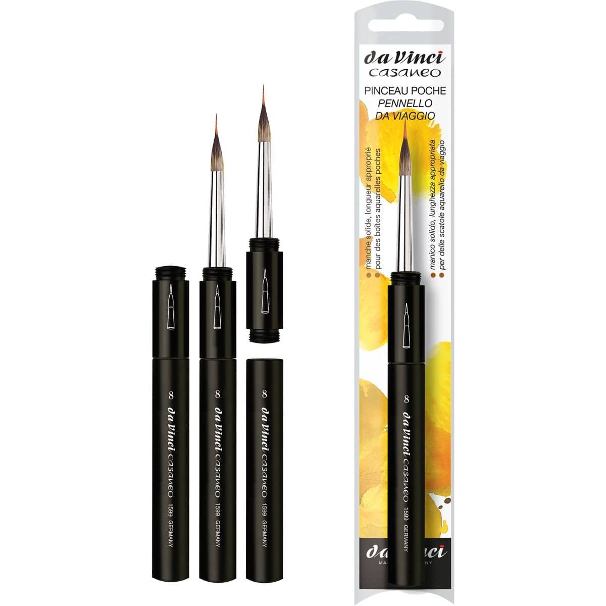 Da Vinci Casaneo Series 1599TP New Wave Synthetic sz. 8 Travel Liner ...