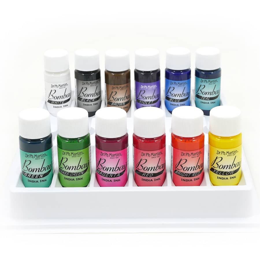 Dr. Ph. Martin's Bombay India Ink Plastic Bottle Set #1, 1/2oz | Jerry ...