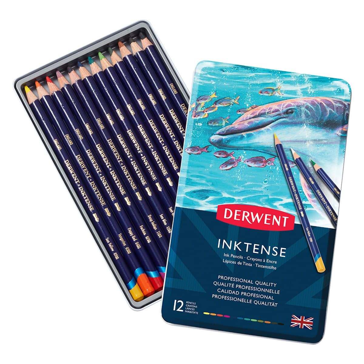 Derwent Inktense Colored Pencils - Assorted Colors, Set of 12 | Jerry's ...