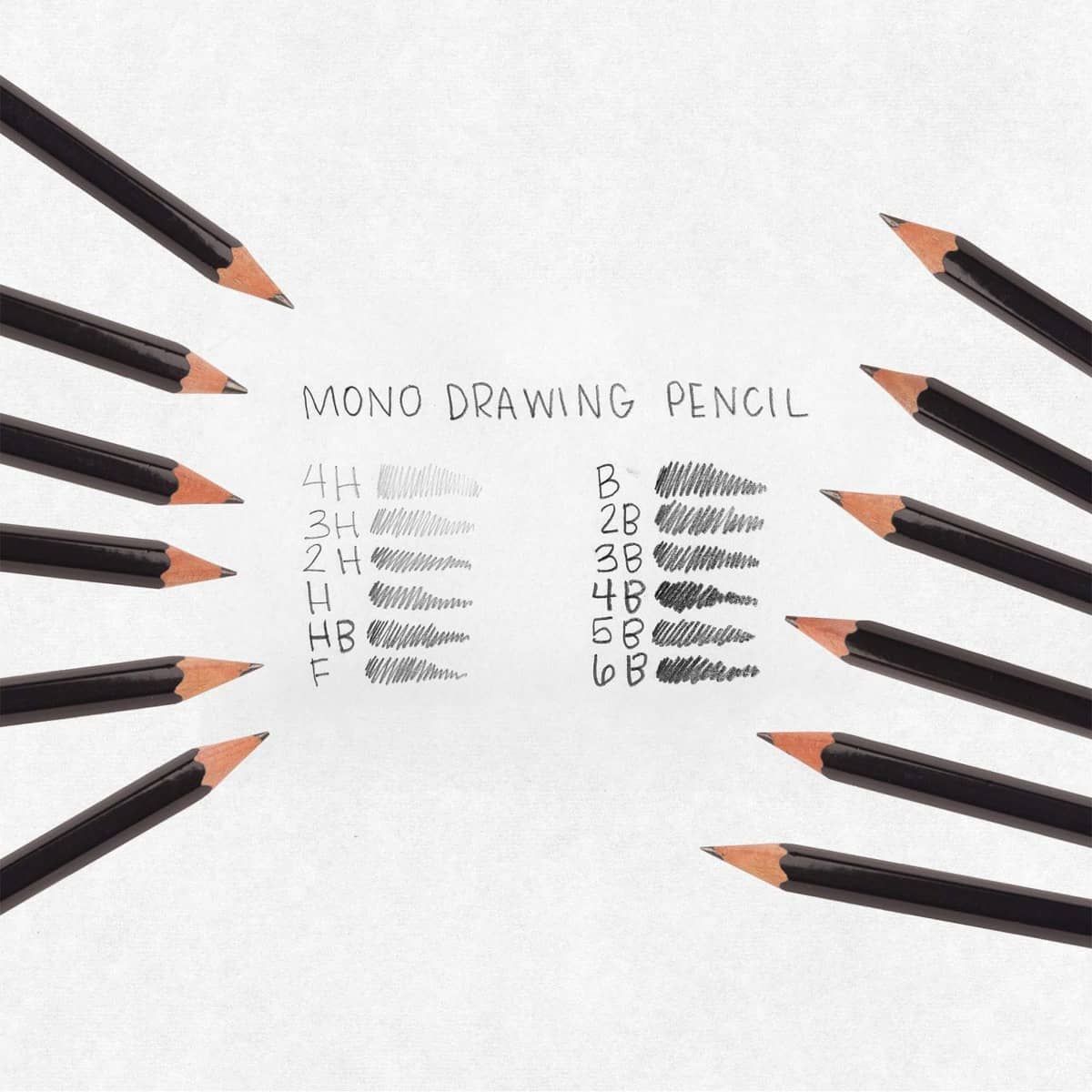 Tombow MONO Drawing Pencil Assorted Set of 12 | Jerry's Artarama