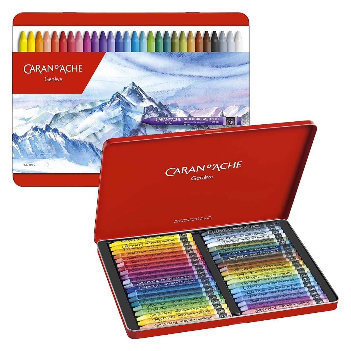 Caran d'Ache Neocolor II Aquarelle Water-Soluble Pastel Set of 40 ...