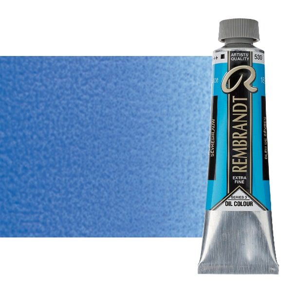 Rembrandt Extra-Fine Artists' Oil Paint - Sevres Blue, 40ml Tube ...