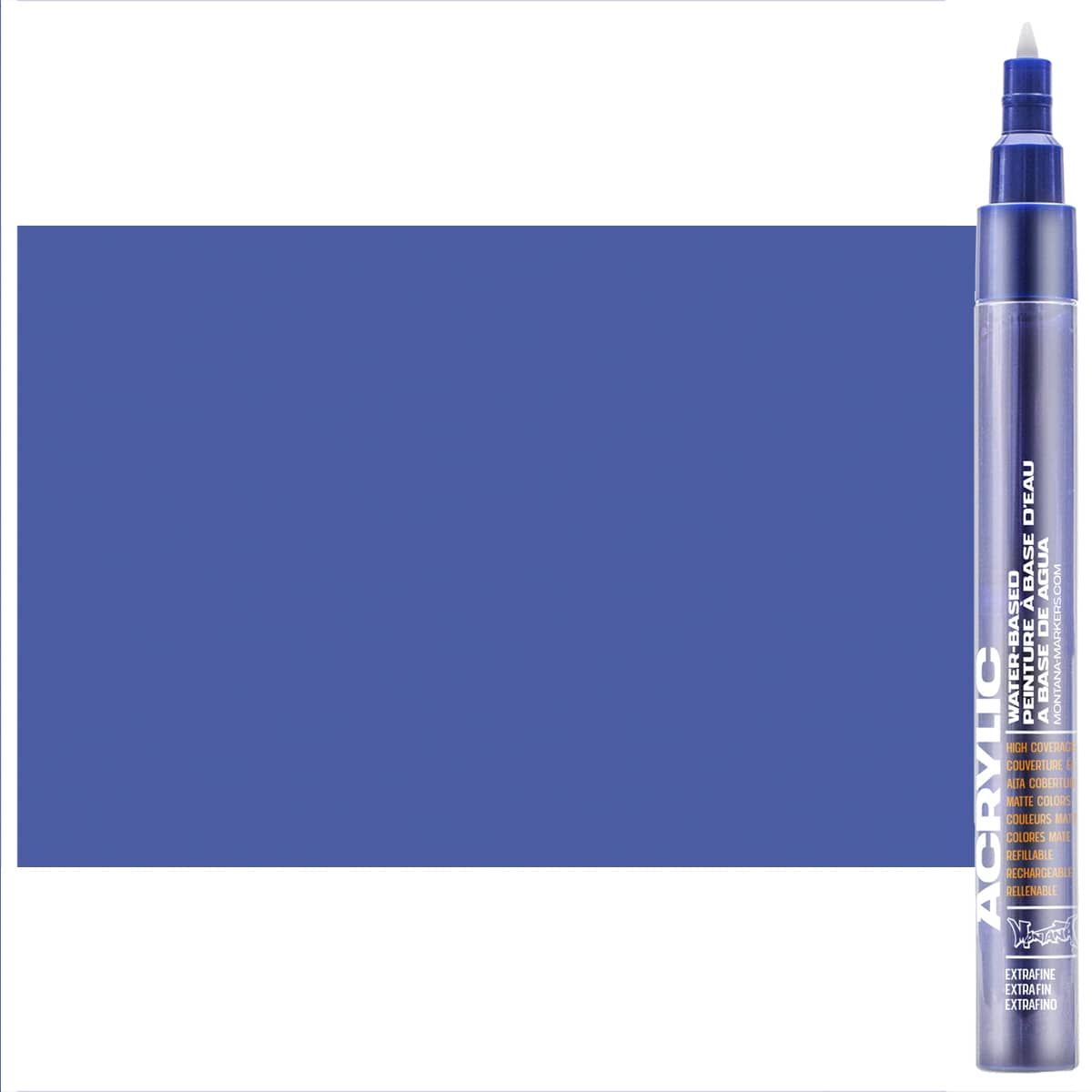 Montana Acrylic Paint Marker 0.7mm (Extra Fine) - Shock Blue Dark ...
