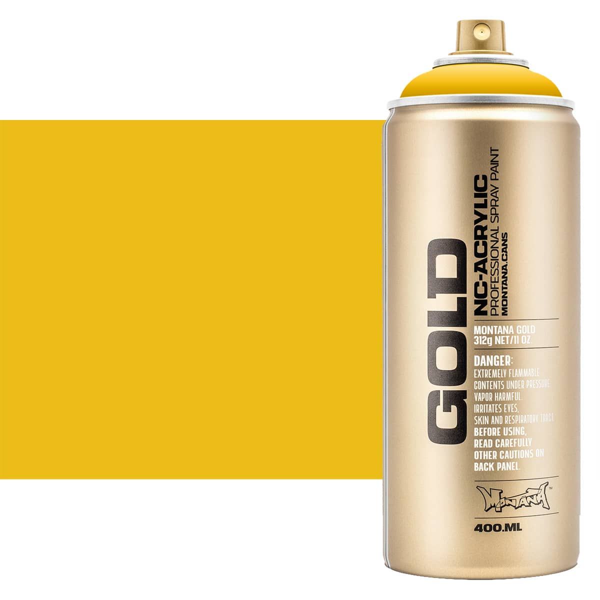 Montana GOLD Acrylic Professional Spray Paint 400 ml - Shock Yellow ...