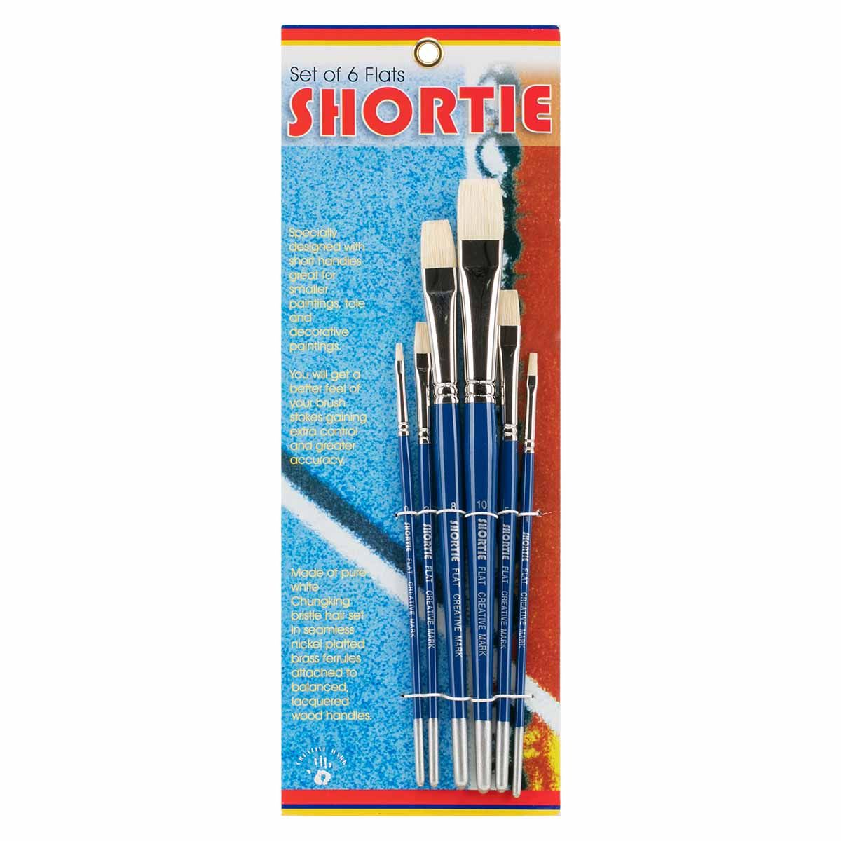 Creative Mark Shortie Bristle Flat Brush (Set of 6) | Jerry's Artarama