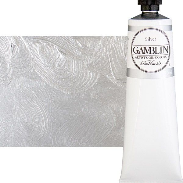 Gamblin Artists Oil - Silver, 150ml Tube | Jerry's Artarama