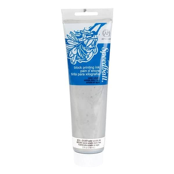 Speedball® Water Soluble Block Printing Ink 5 oz Silver | Jerry's Artarama