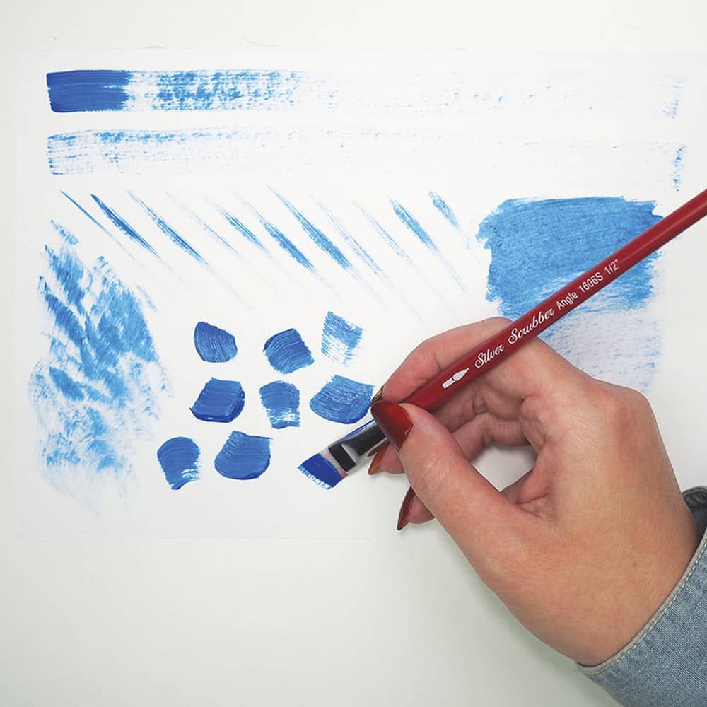 Silver Scrubber Short Handle sz. 1/4in Angle | Jerry's Artarama