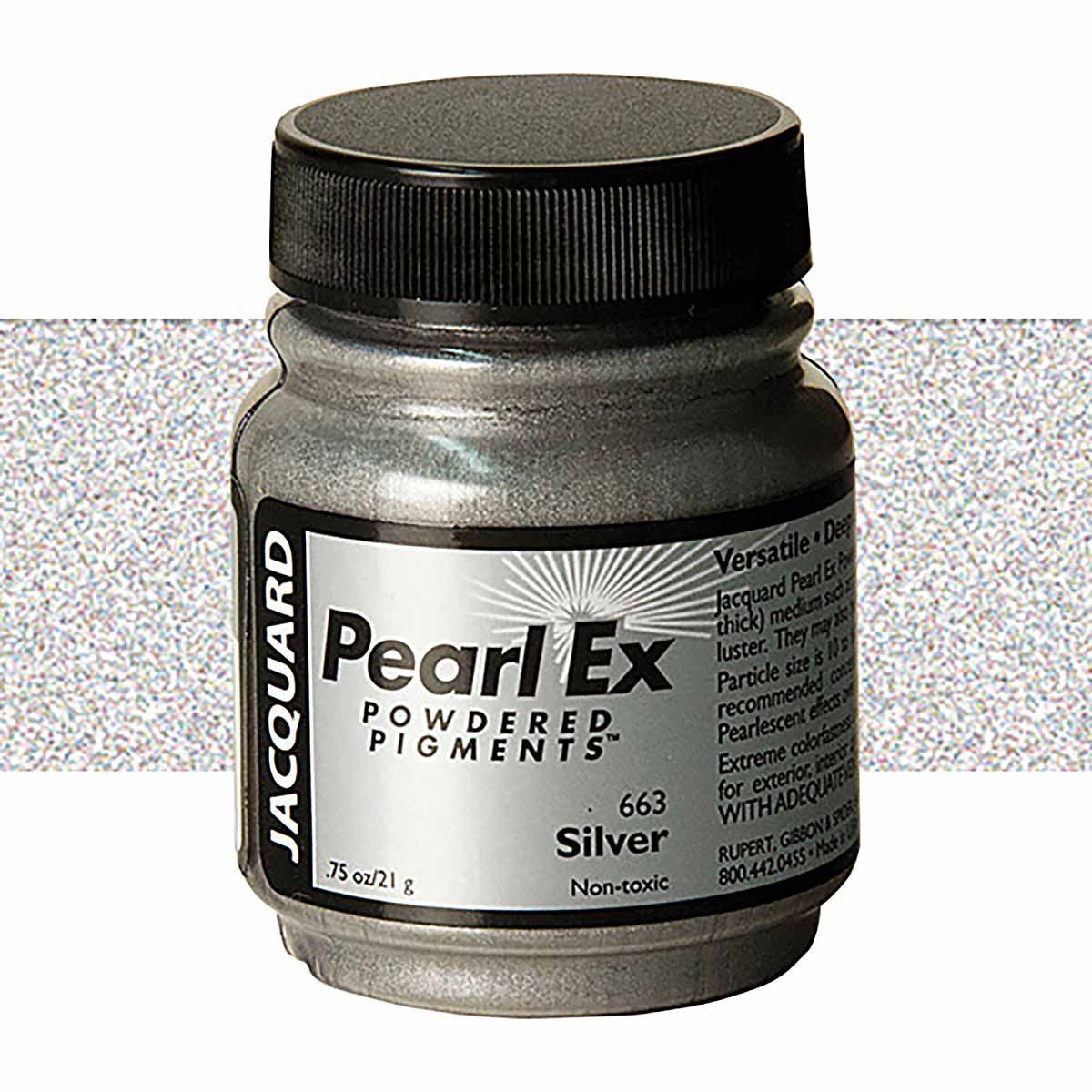 Jacquard Pearl Ex Powdered Pigment - Silver .75oz | Jerry's Artarama