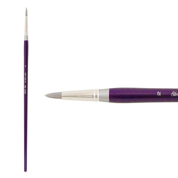 Silver Silk 88 Long Handle Brush Size 2 Round | Jerry's Artarama
