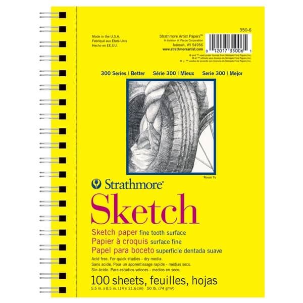 Strathmore 300 Series Sketch Pad 5.5x8.5" 100 Sheets | Jerry's Artarama