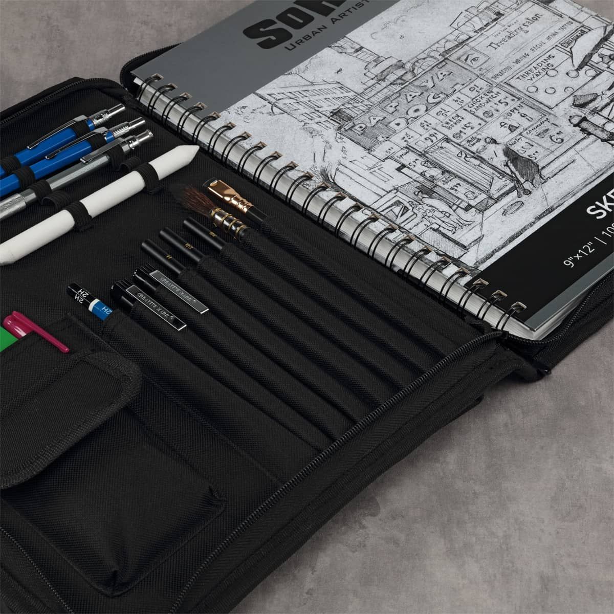 Creative Mark Sketch Folio Plus Set w/ Spiral Sketch Pad 9"x12" | Jerry ...