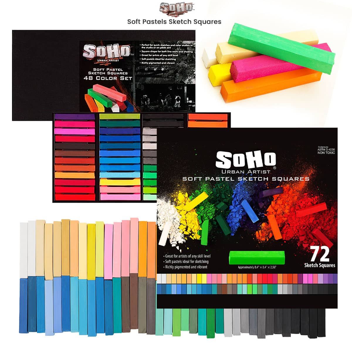 SoHo Urban Artist Soft Pastel Sketch Squares | Jerry's Artarama