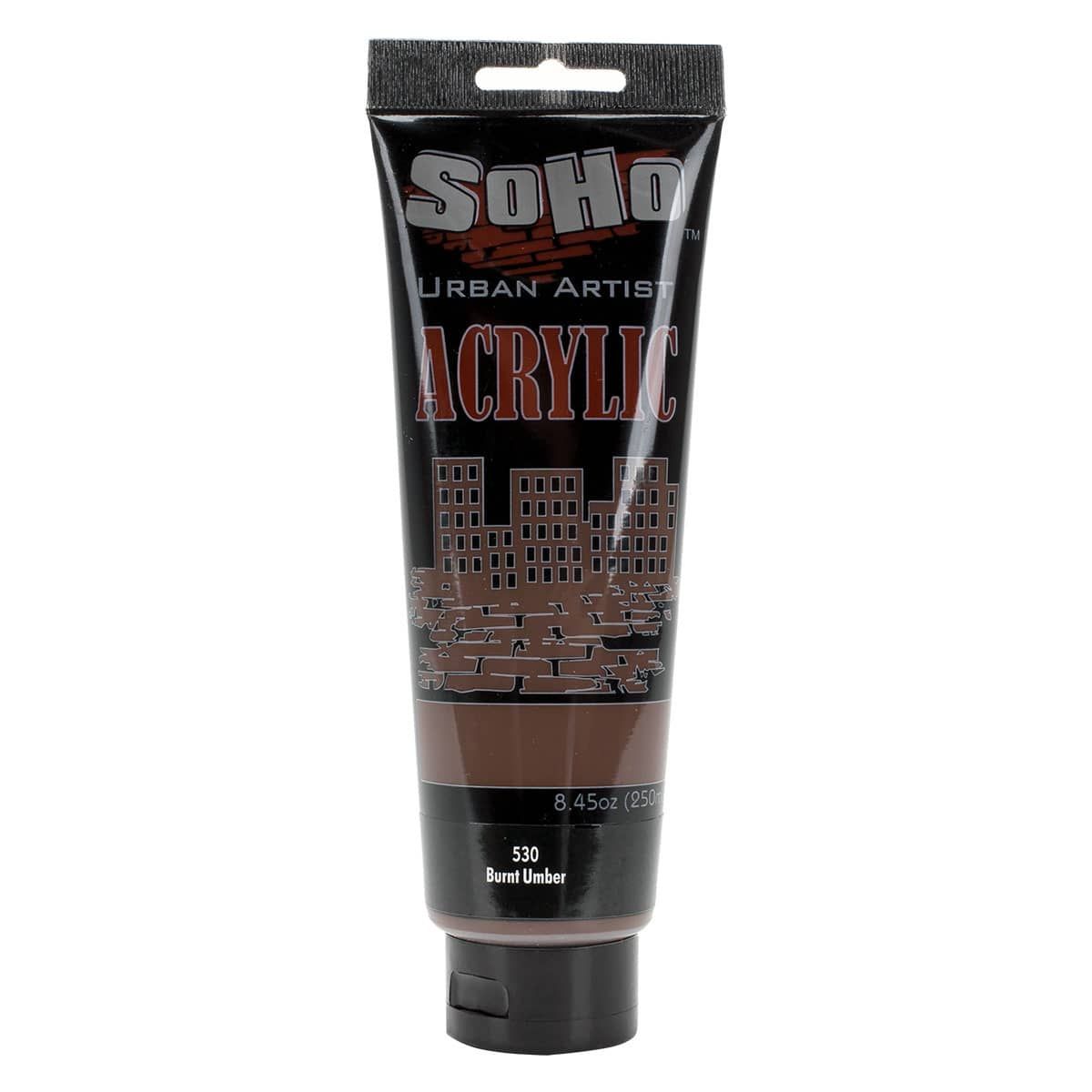 SoHo Heavy Body Acrylic - Burnt Umber, 250ml Paint Tube | Jerry's Artarama