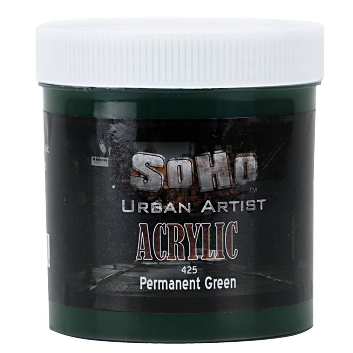 SoHo Heavy Body Acrylic - Permanent Green, 500ml Paint Jar | Jerry's ...