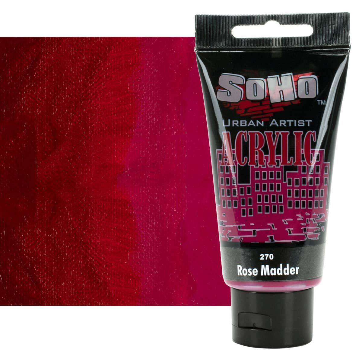 SoHo Heavy Body Acrylic - Rose Madder, 75ml Paint Tube | Jerry's Artarama